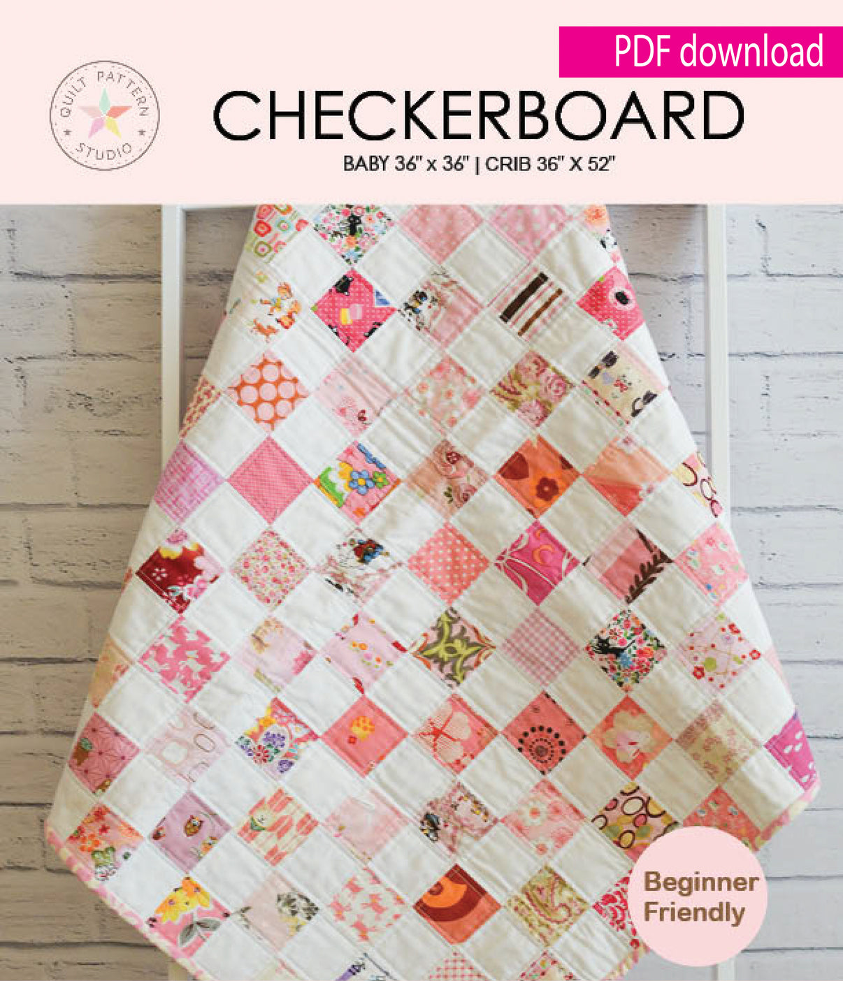 Checkerboard Quilt - PDF Pattern – Cotton Studio