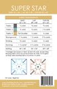 Super Star Quilt Paper Pattern 3 sizes – Cotton Studio